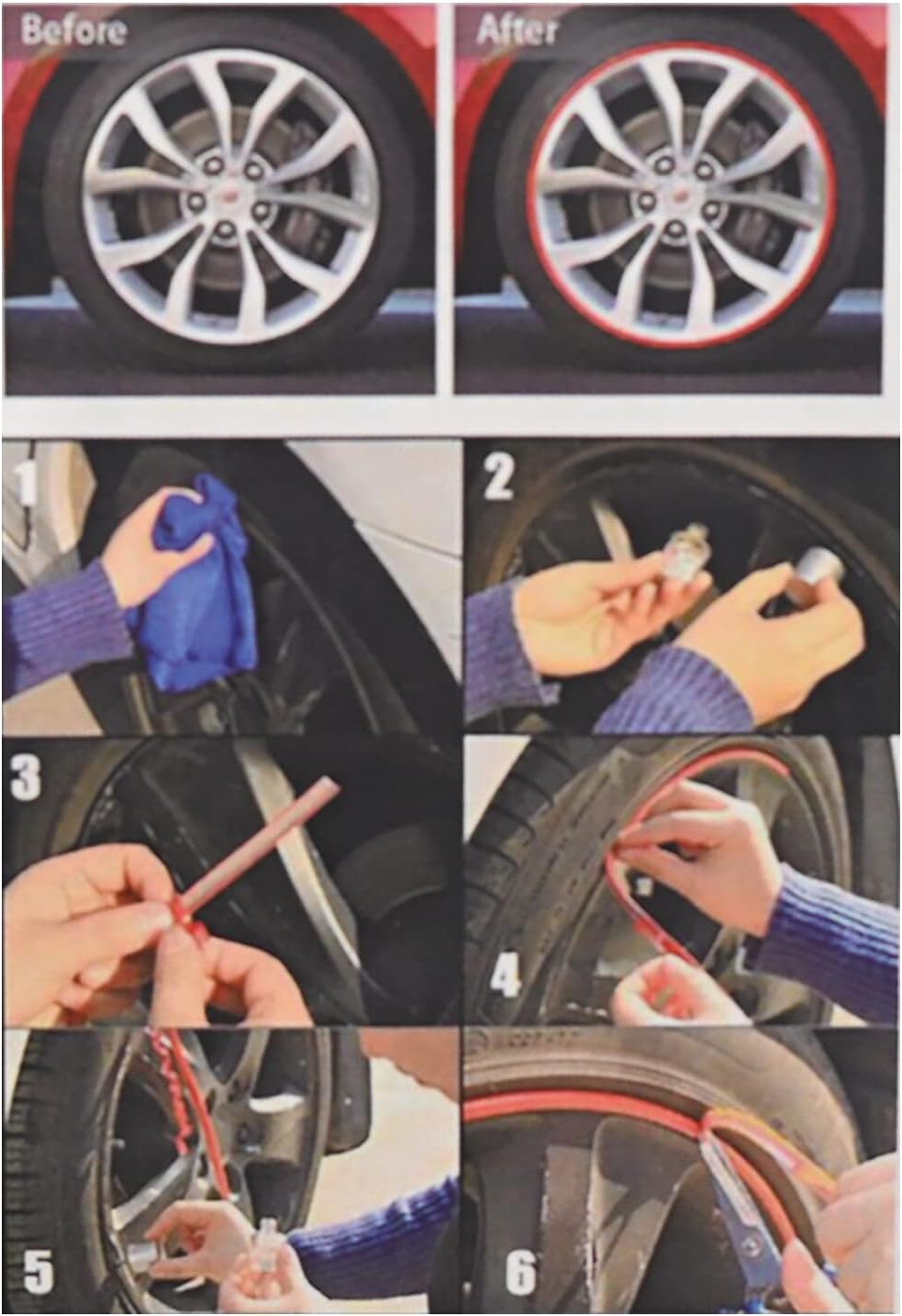 Heat Resistant Flexible Strip Protector For Car Tyres - Blue | KAM HAGA EG